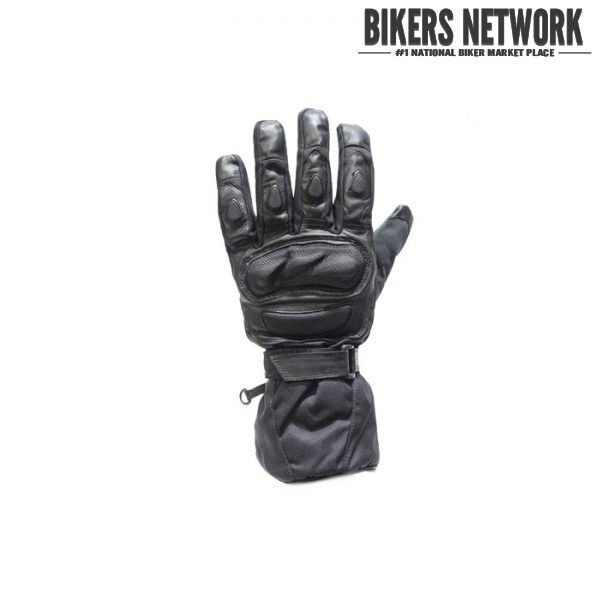Black Leather Riding Gloves – BNGLVZ97-BLK – Bikers Network