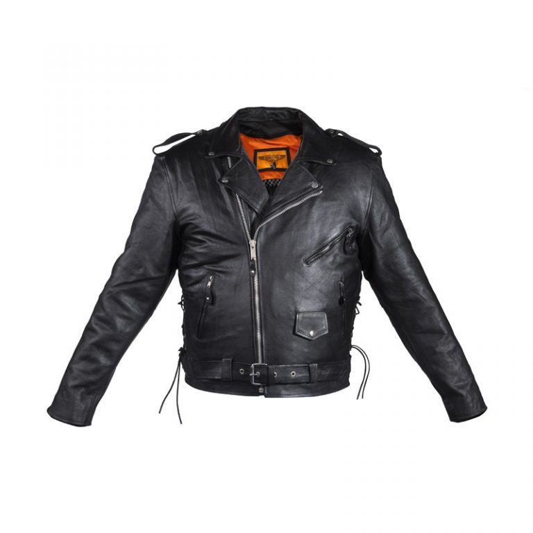 Mens Motorcycle Racer Jacket With Velcro – BNMJ781-09 – Bikers Network