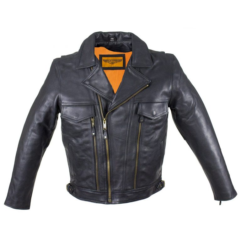 Mens Leather Racing Style Motorcycle Jacket – BNMJ800 – Bikers Network