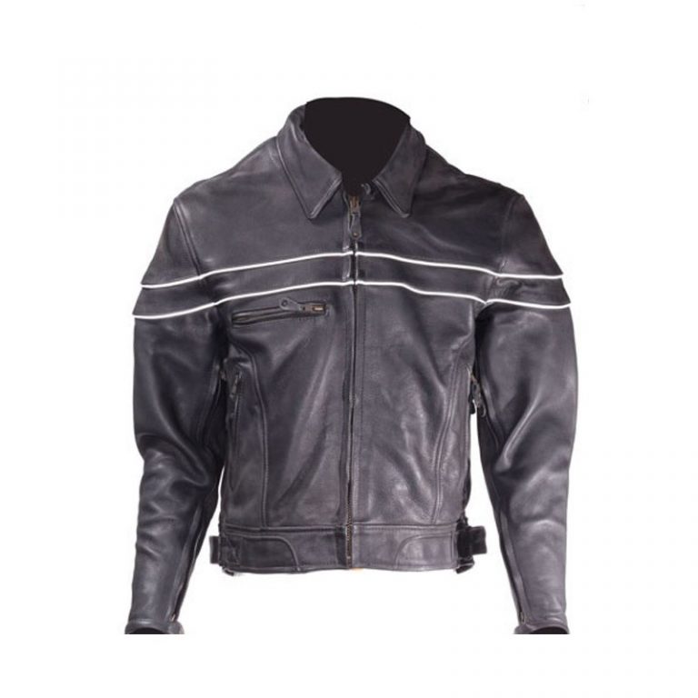 Mens Motorcycle Racer Jacket With Velcro – BNMJ781-09 – Bikers Network
