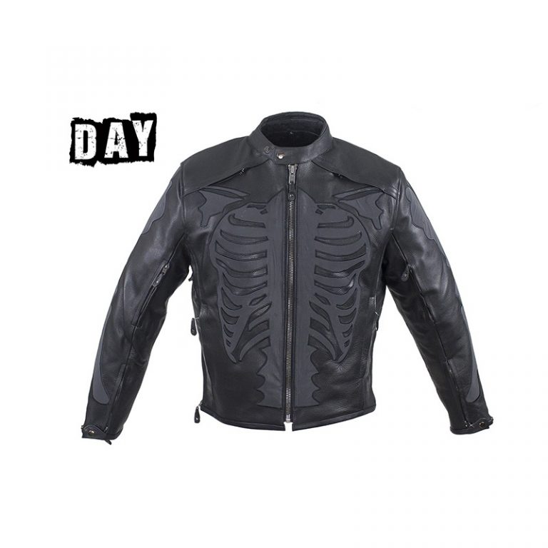 Mens Reflective Skeleton Motorcycle Jacket – BNMJ6031-11 – Bikers Network