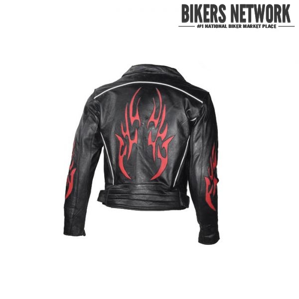 Mens Motorcycle Racer Jacket With Velcro – BNMJ781-09 – Bikers Network