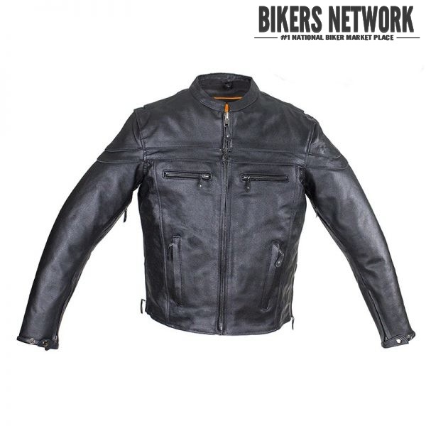 Men’s Reflective Leather Concealed Carry Jacket – BNMJ796-SS – Bikers ...