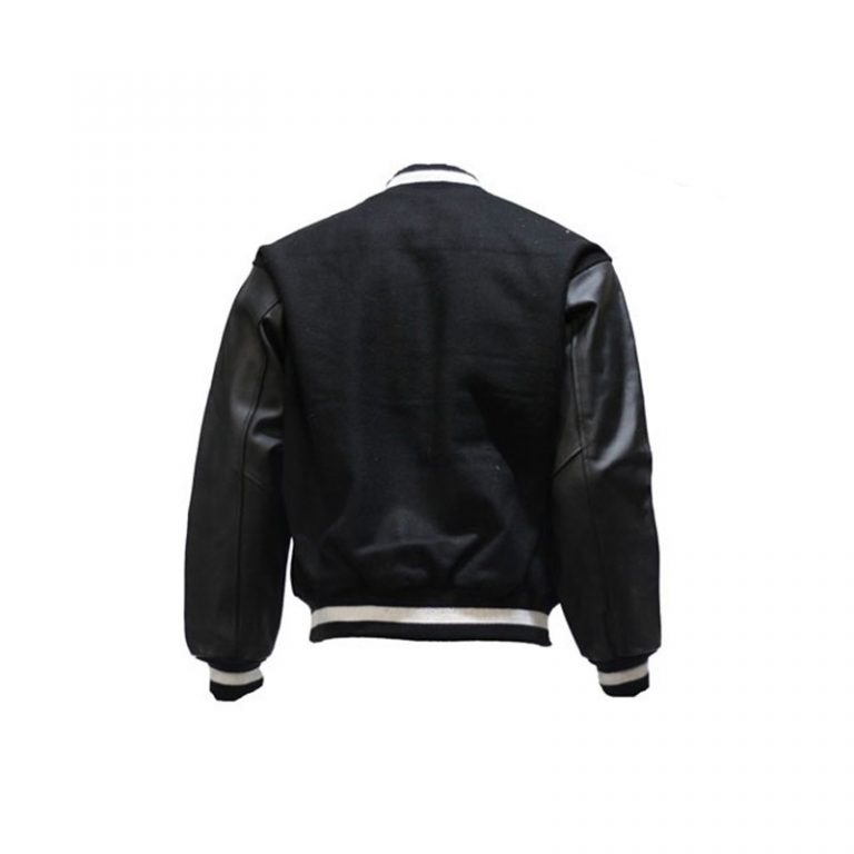 Men’s Black & White Varsity Baseball Jacket – BNMJ798-WHITE – Bikers ...