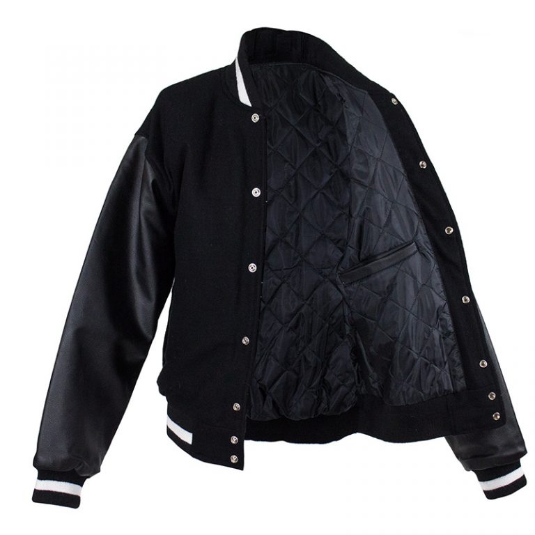 Men’s Black & White Varsity Baseball Jacket – BNMJ798-WHITE – Bikers ...