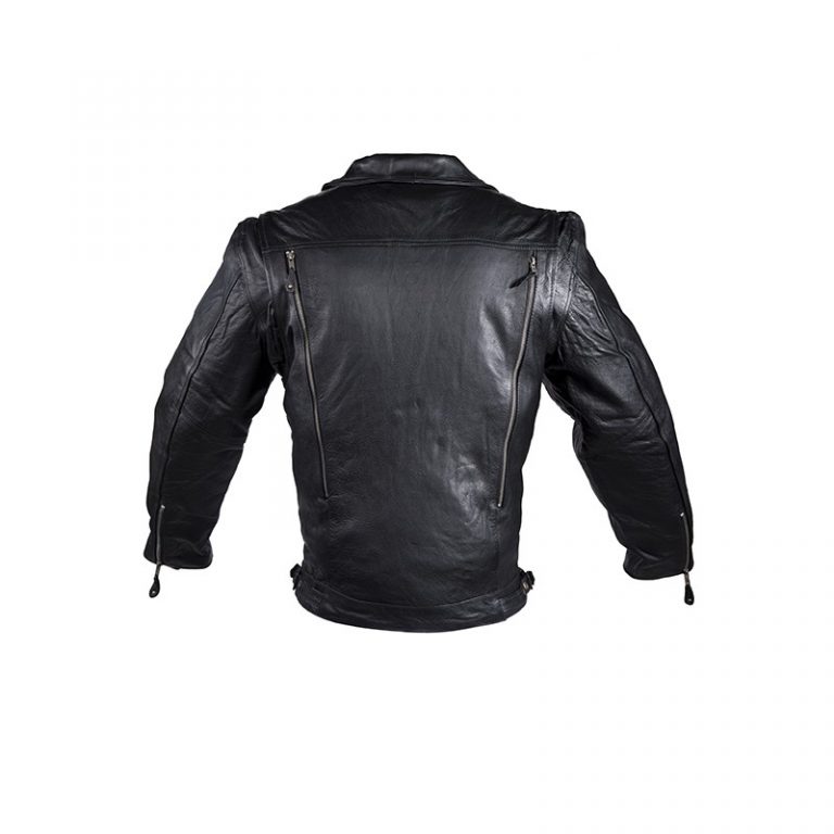 Mens Motorcycle Racer Jacket With Snap Down Collar – BNMJ800-RC ...