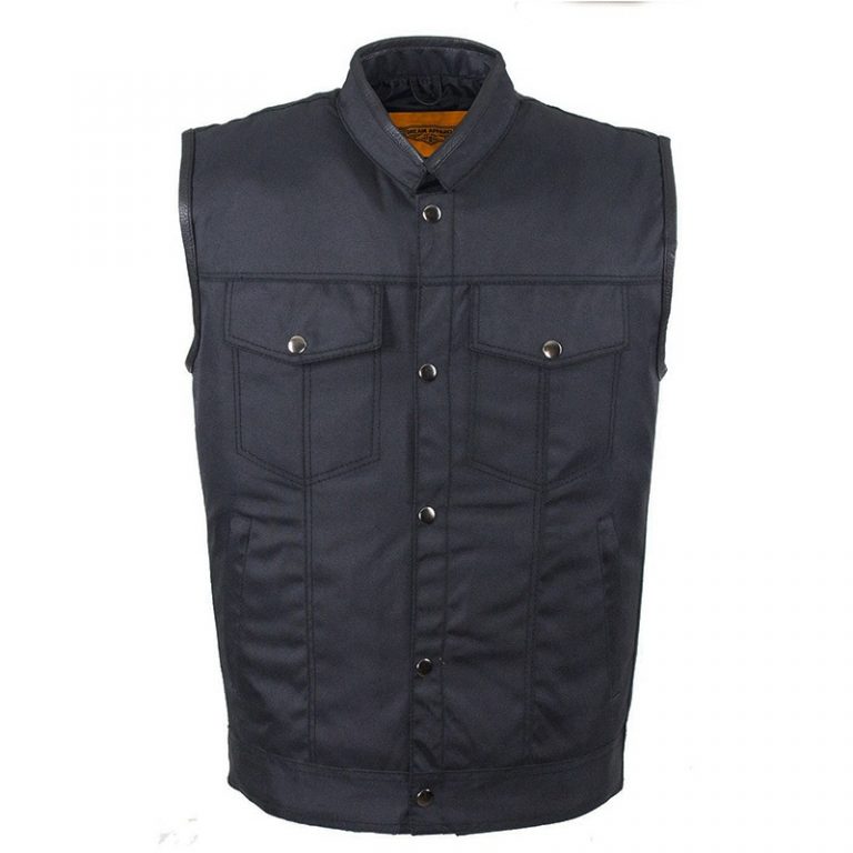 Mens Motorcycle Club Textile Vest With Gun Pocket – BNMV320-ZIP-CC ...