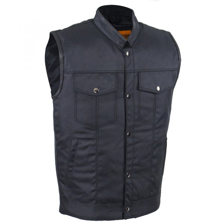 Mens Motorcycle Club Textile Vest With Gun Pocket – BNMV320-ZIP-CC ...