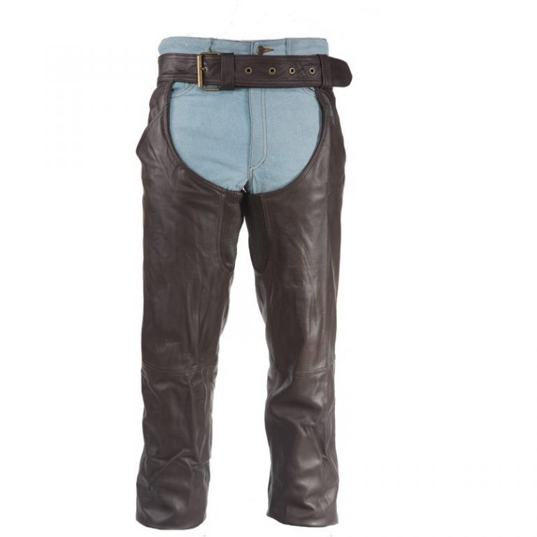 Top Grade Naked Brown Leather Chaps – BNC332-BROWN – Bikers Network