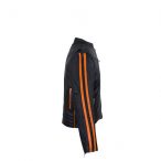 Women’s Racer Jacket With Double Orange Stripes – BNLJ235-09 – Bikers ...